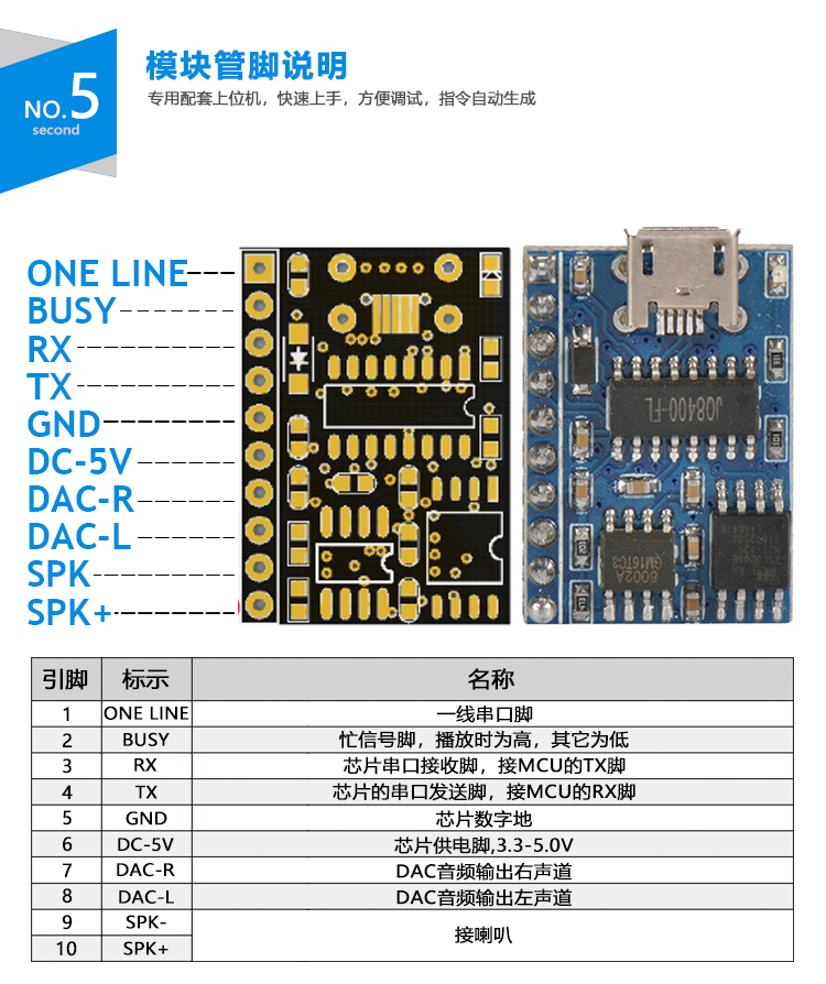 JQ8400-FL 语音模块串口控制USB拷贝合成模块音乐芯片语音IC模块-阿里巴巴