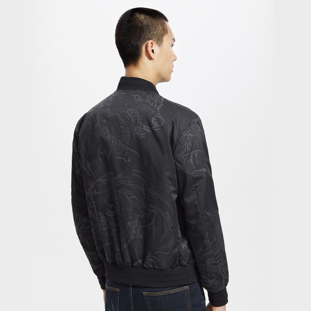 2022 new autumn men's clothing genuine loose version lapel wolf culture ...