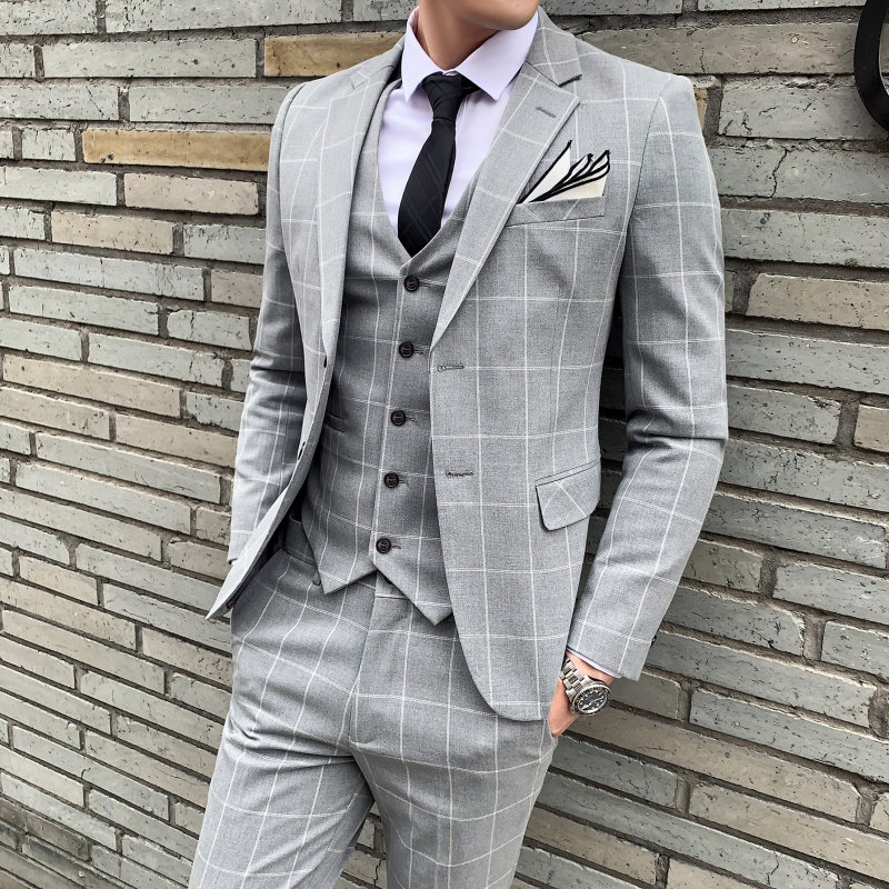 [USD 121.20] Spring suit new Korean version of body repair suit suit ...