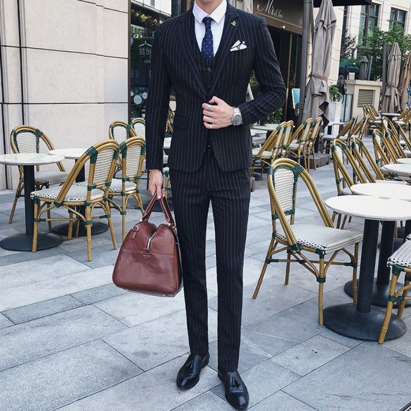 [USD 115.30] The vertical striped Korean version of the man-counter ...