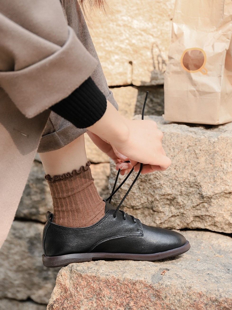 TOMBOR Original Vintage Simple Casual Soft-soled 2020 Winter Fleece ...