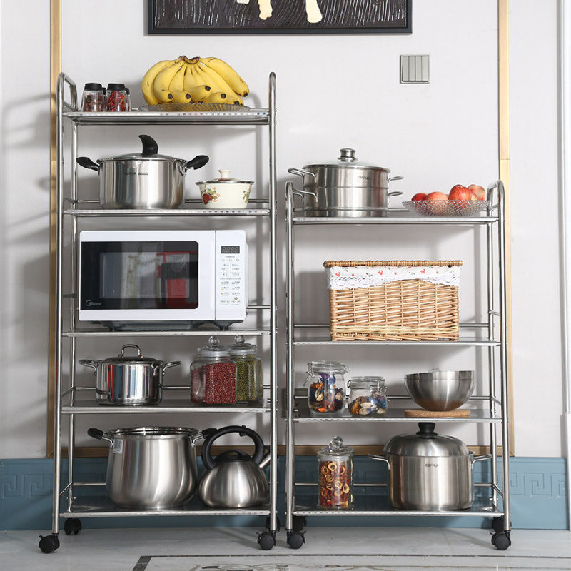 [USD 21.55] Kitchen Rack Floor-to-ceiling Multi-Layer Microwave Rack ...