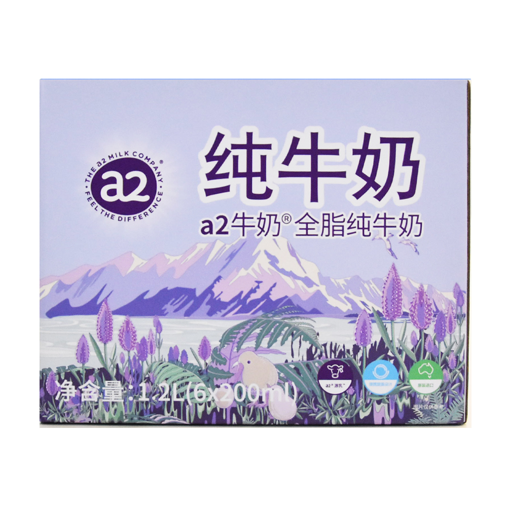 a2牛奶 全脂純牛奶 200ml*6 澳洲進口