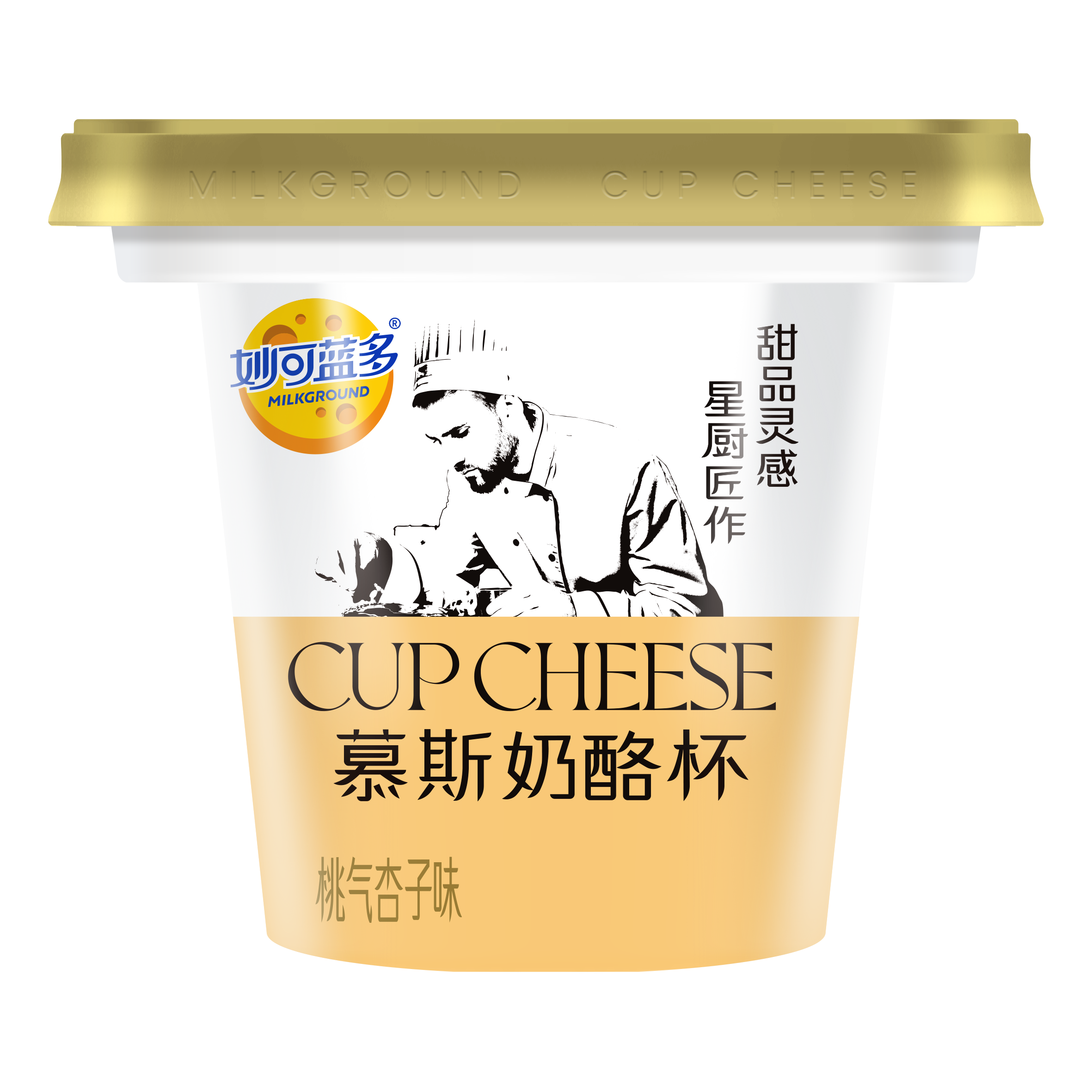 妙可蓝多 慕斯奶酪杯桃气杏子味 65g-Taobao