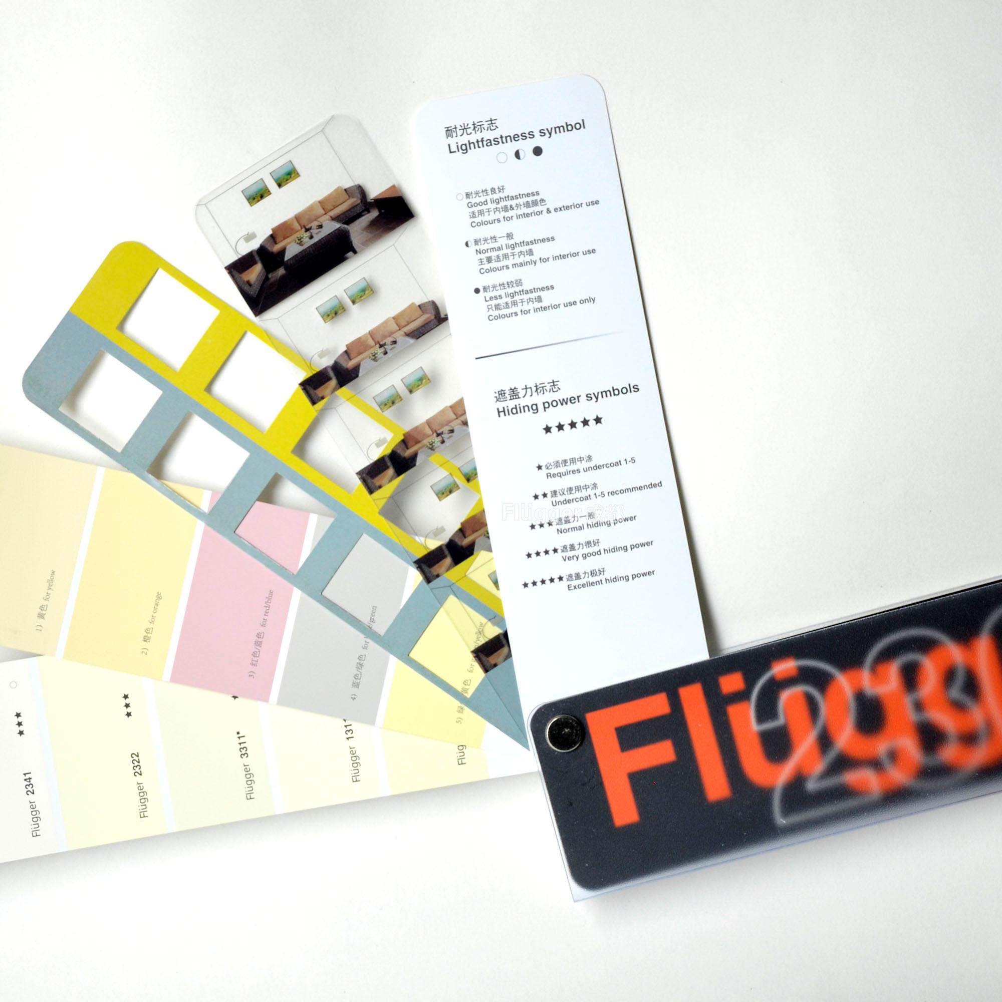 [USD 28.97] flugger fortune pavilion 230 color card paper color card ...