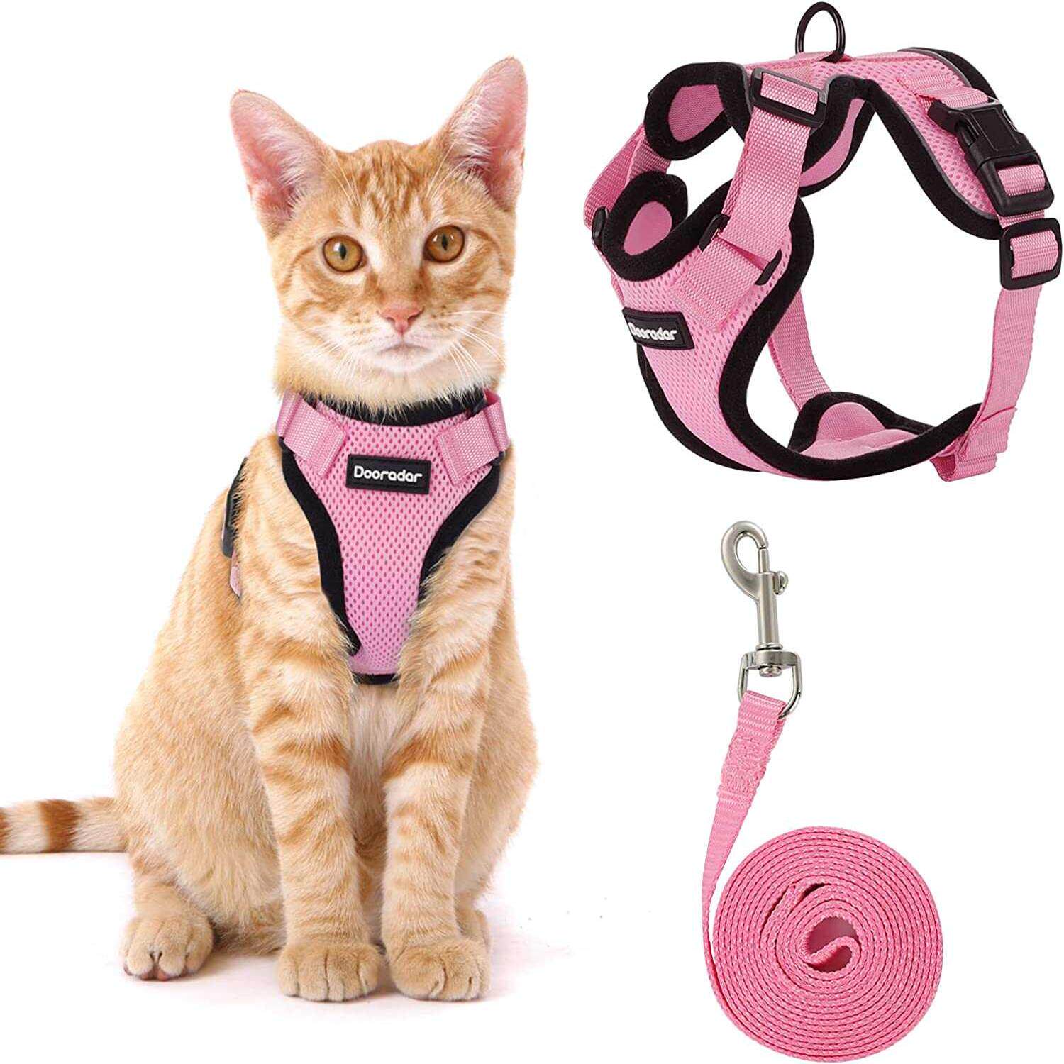 Cat leash anti-breakage adjustable cat leash cat leash vest style pet ...