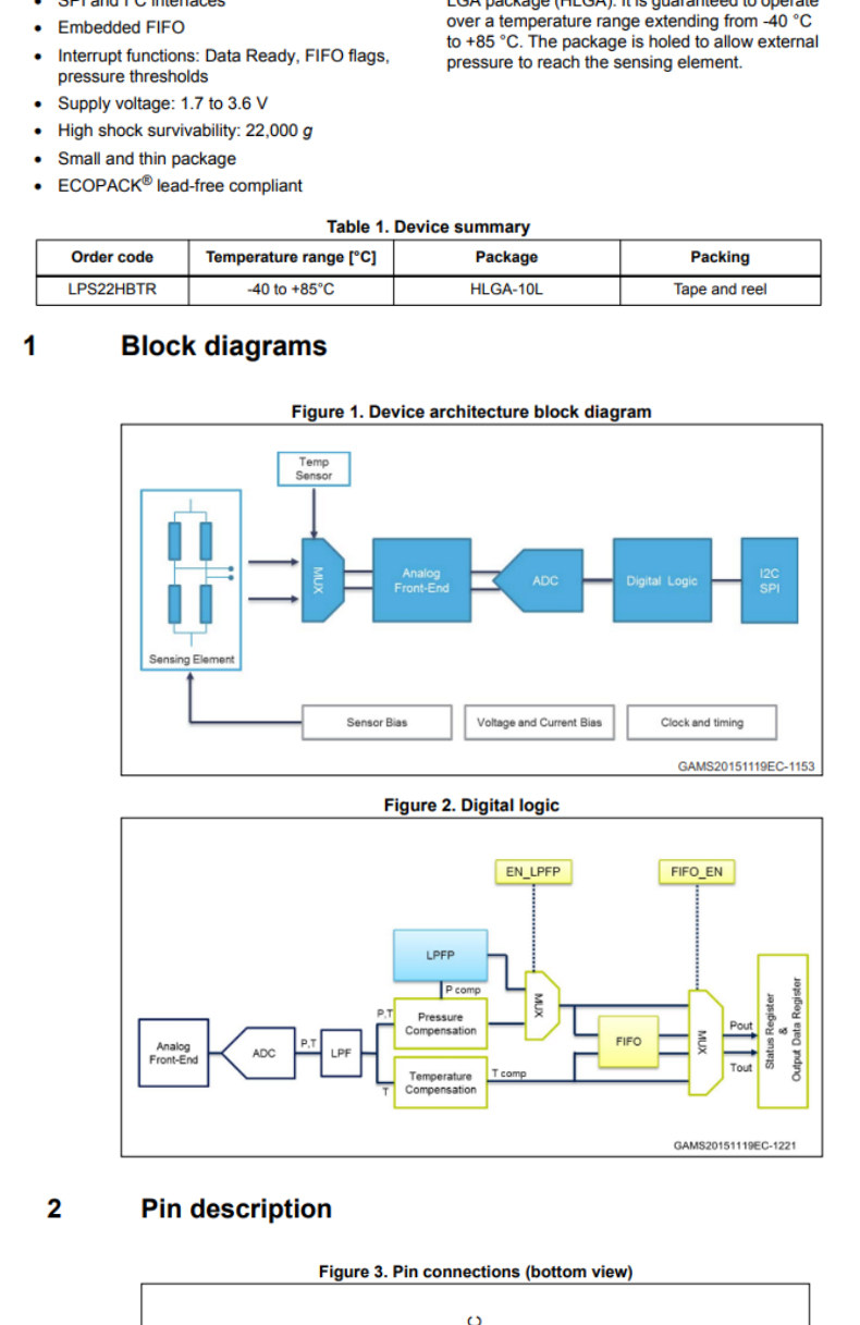 原装LPS22HBTR HLGA-10L MEMS纳米压力传感器 数字输出气压计-阿里巴巴