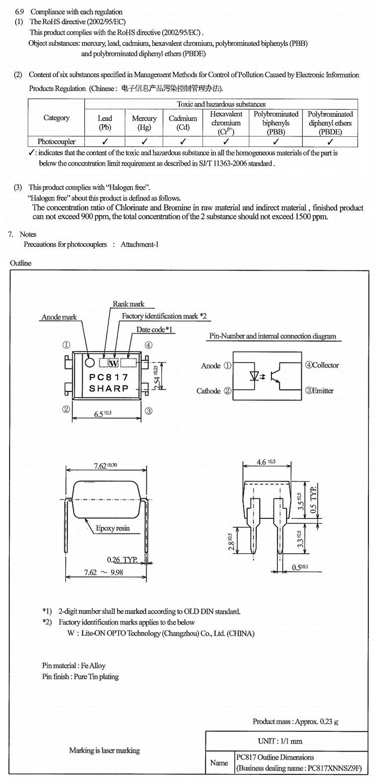 原装正品 直插光耦 PC817 A/B/C/D档 DIP-4 PC817X3NSZ9F 隔离器-阿里巴巴