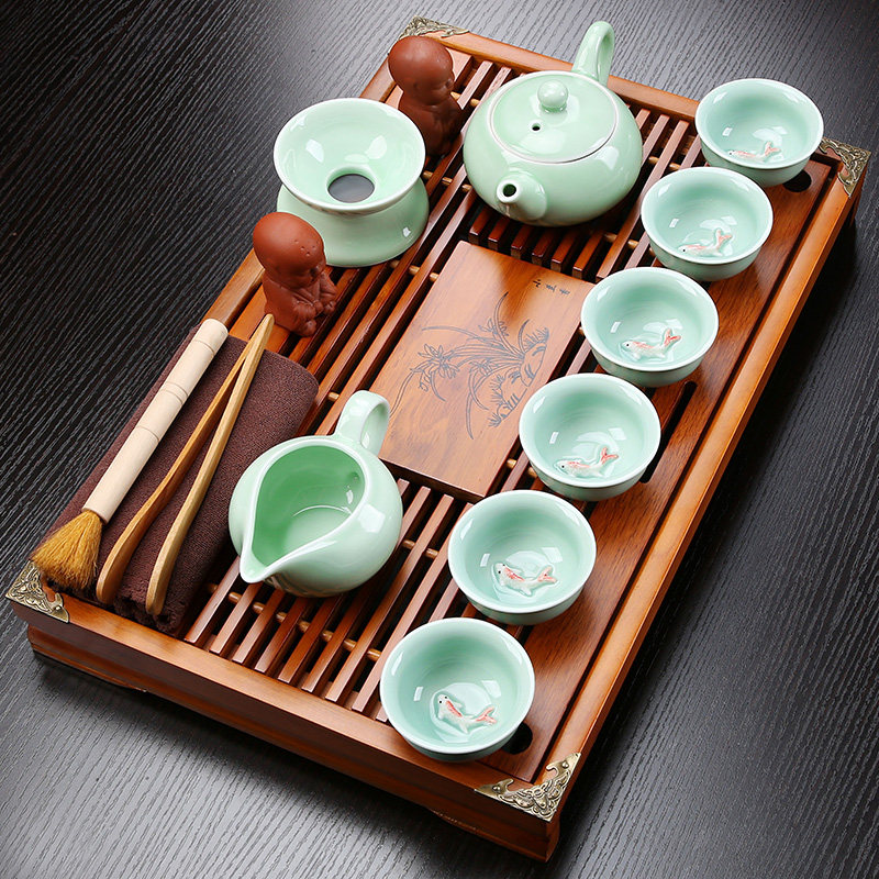 Tea tray water storage and drainage Chinese style living room creative ...