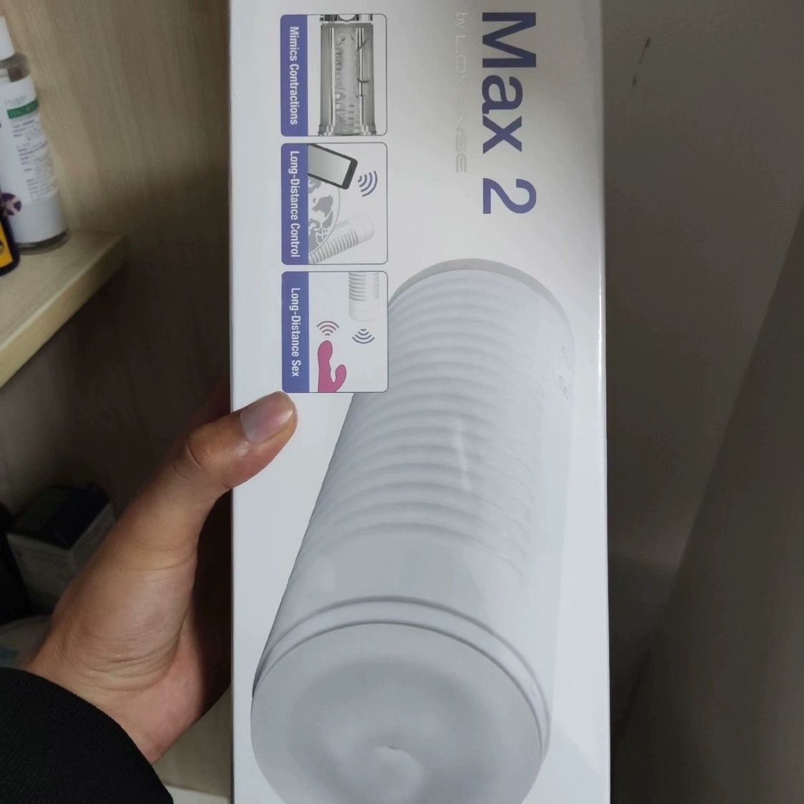 爱感Lovense Max2智能飞机杯远程双向互动感应夹吸震动男用自慰器-Taobao