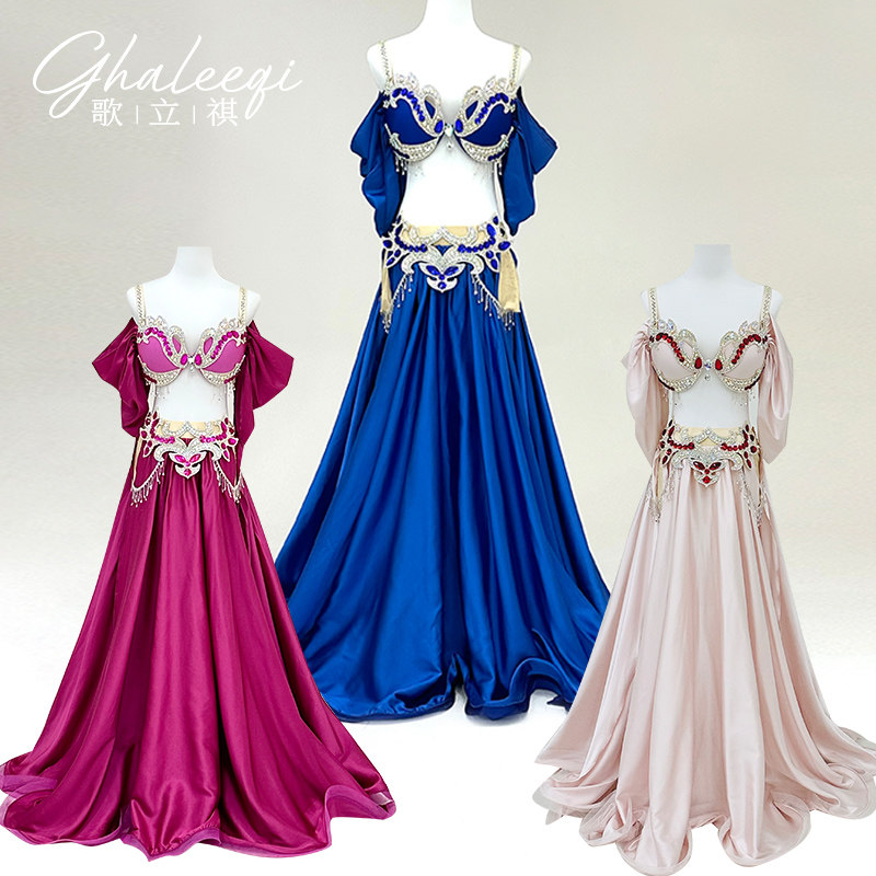 Gloria qi belly dance performance costume: 💃 Retro diamond-encrusted ...