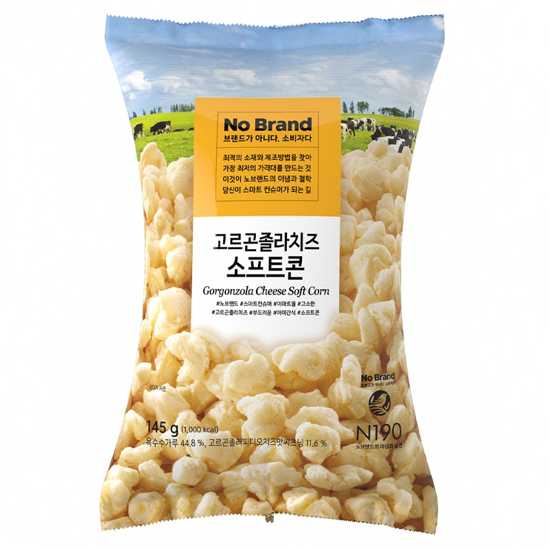 韓國進口No Brand岡古佐拉芝士玉米卷145g