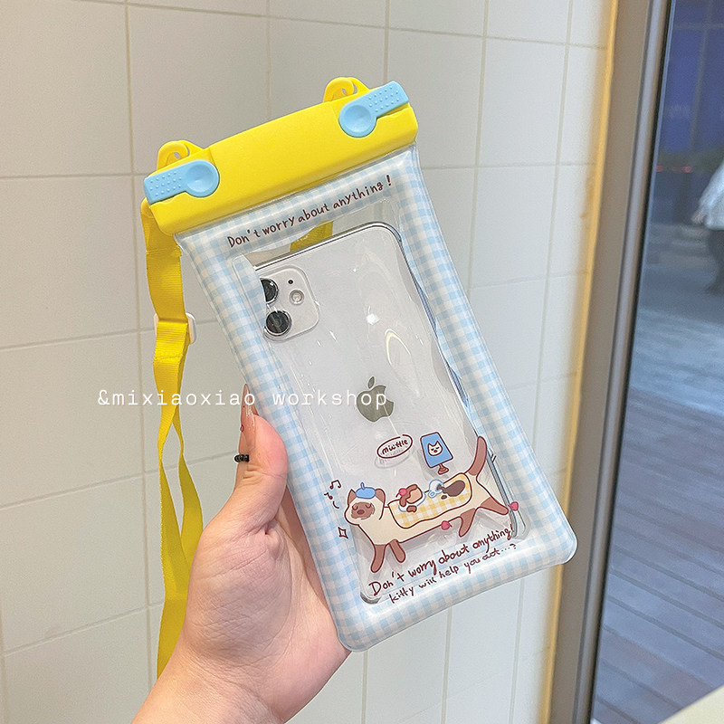 How does the cute airbag mobile phone waterproof bag achieve both ...