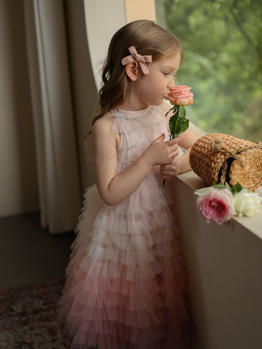 Girls Niche Elegant Pompous Skirt Dress Baby Summer Western Style ...