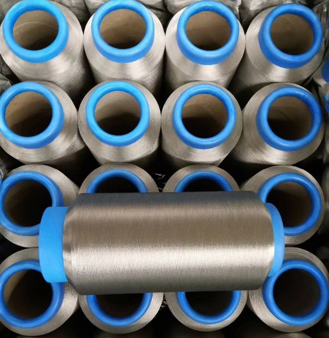 100% silver yarn silver-plated conductive fiber touch screen yarn ...