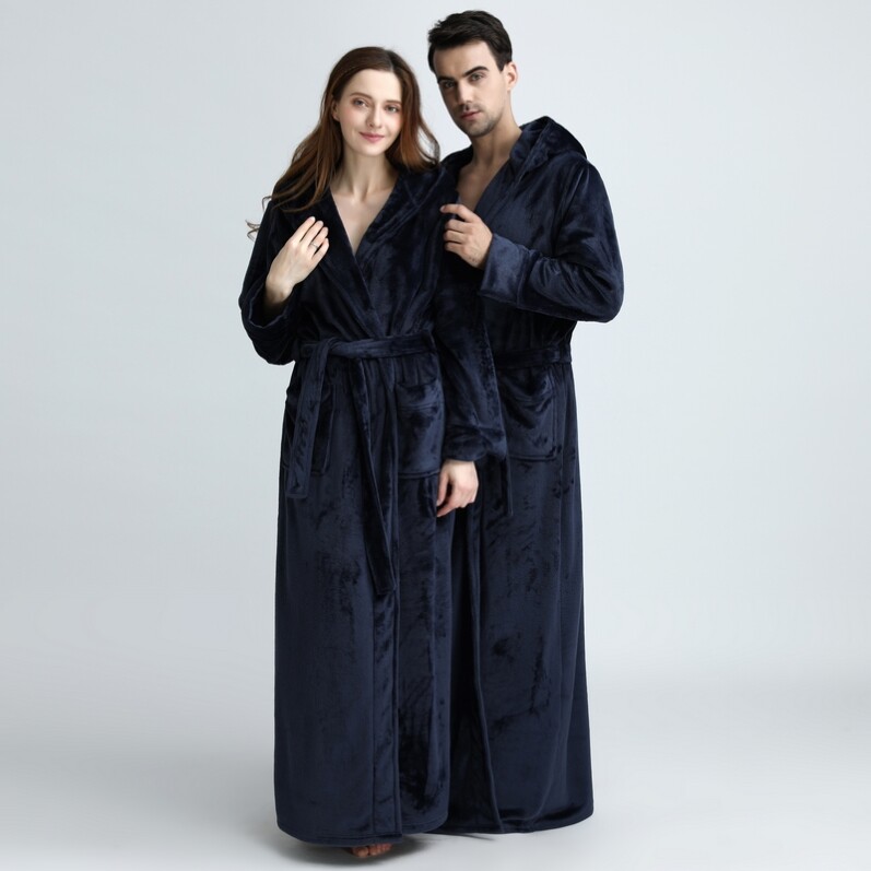 Pajamas lovers winter super long section to ankle pajamas robe bathrobe ...