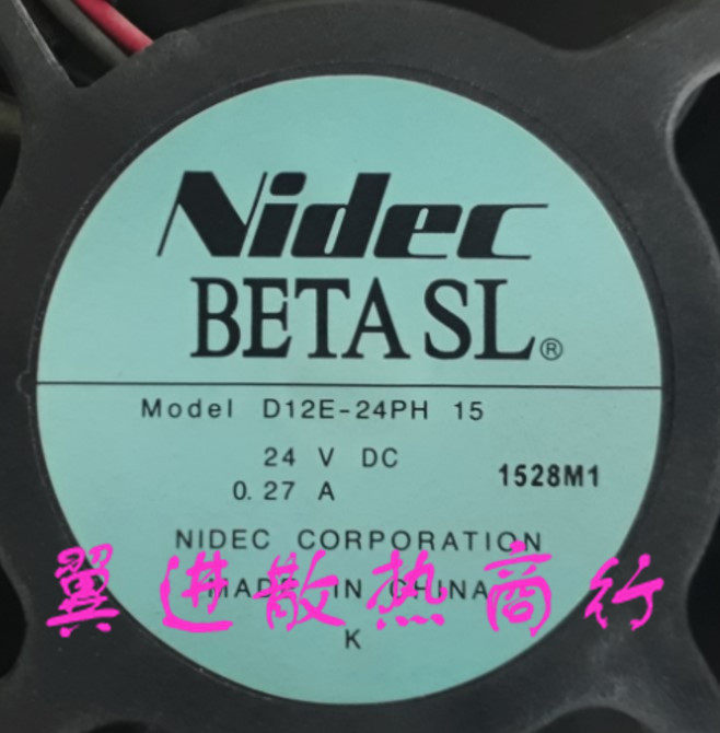 Nidec變頻器風扇 D12E-24PH冷卻風扇 12釐米散熱風扇 24V電腦散熱器 0.27A