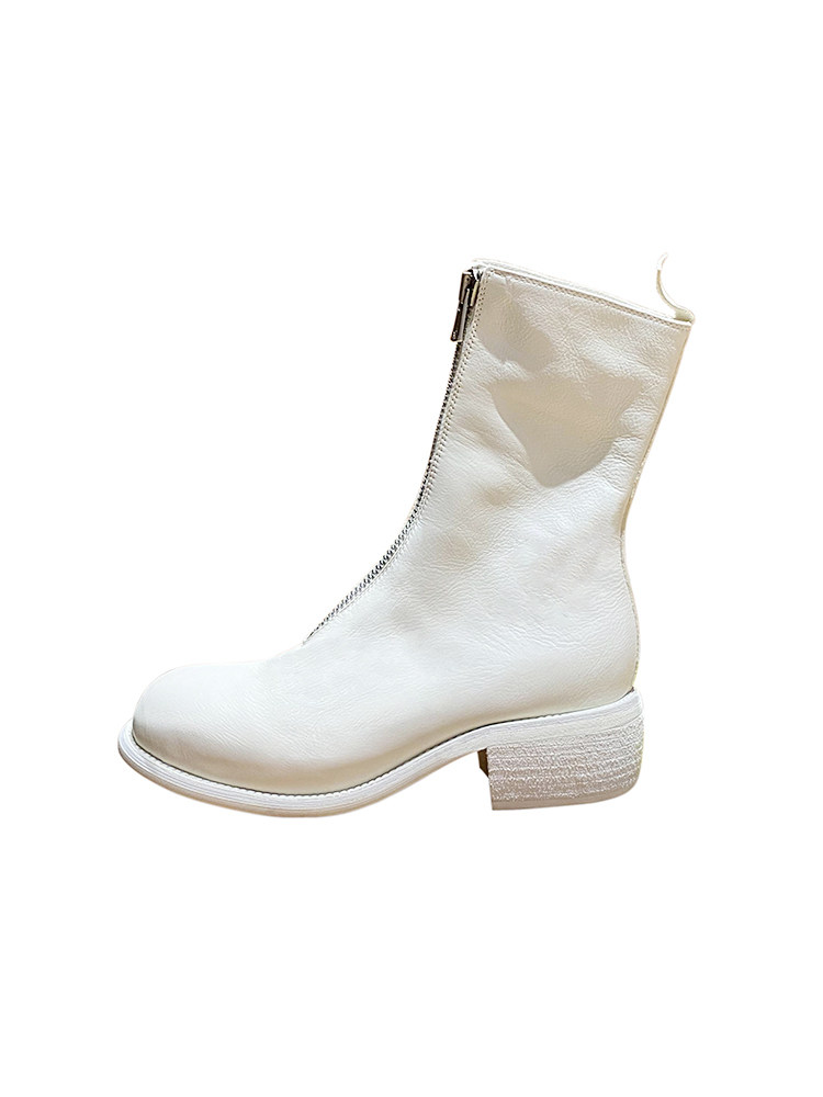 Guidi Ghost Emperor Women's Boot PL2 Zipper White Boots Leather Martin ...