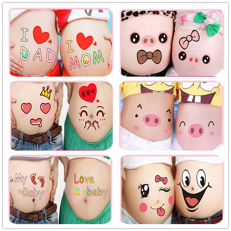 [USD 6.85] Real photos pregnant women belly stickers pregnant belly ...