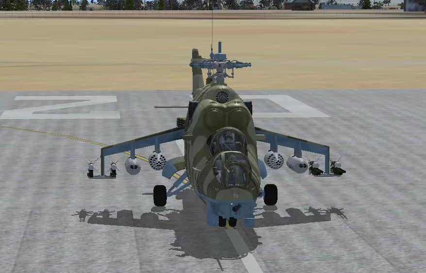 Microsoft Flight Simulator 10 FSX model plug-in Mi-24D (Duck Helicopter ...