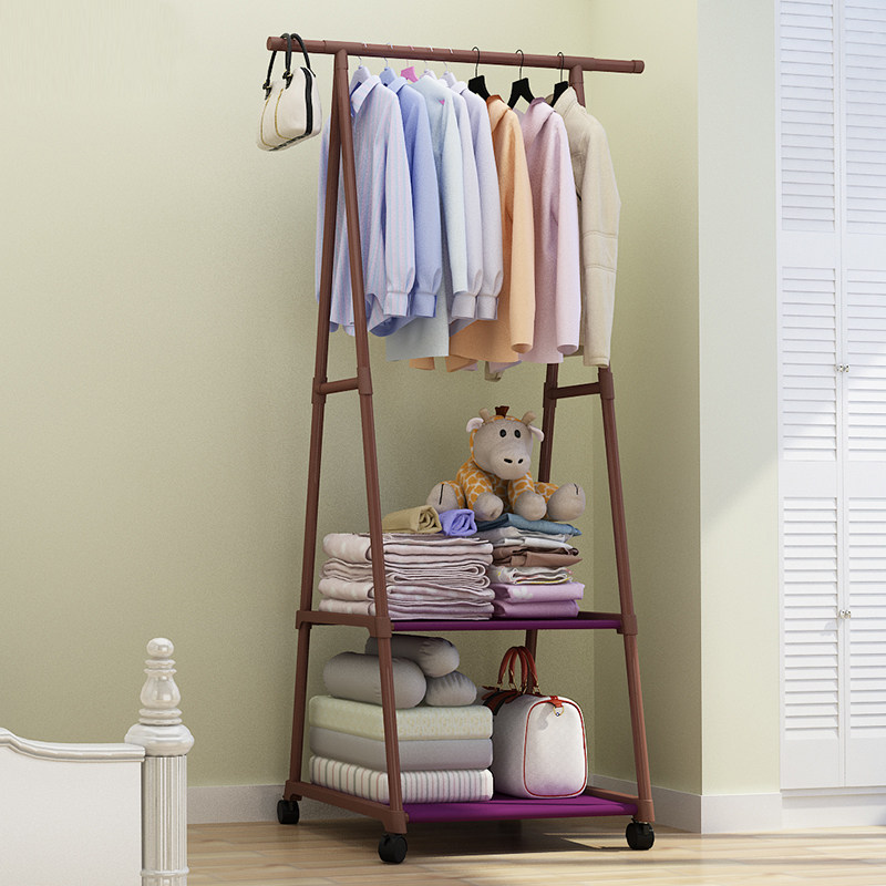 Simple drying rack clothes rack floor hanging hanger sub-triangle ...