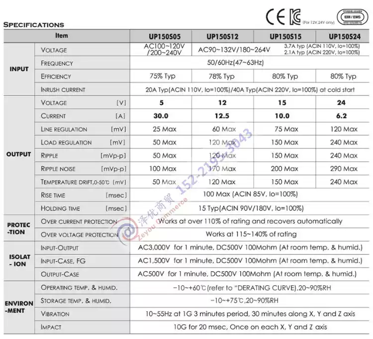 韩国UNION牌UP100S24可程式开关电源模组 适用UP150S24原装UP50S24进口UP75S24