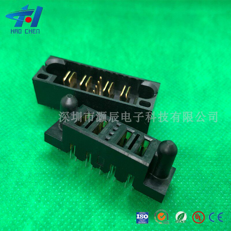 电源连接器 2P+4S+2P直母直公 180度间距6.35mm接插件 充电桩后备