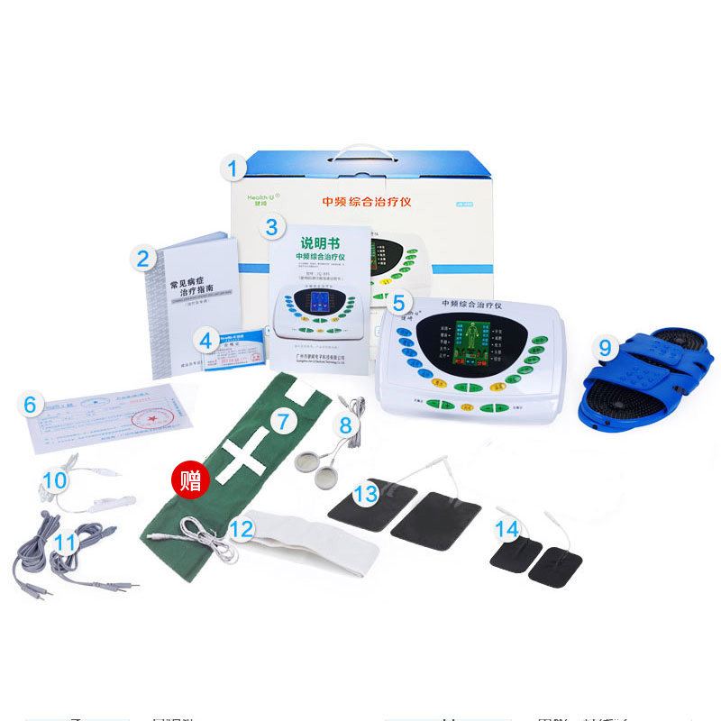 Intermediate frequency acupuncture pulse physiotherapy instrument ...