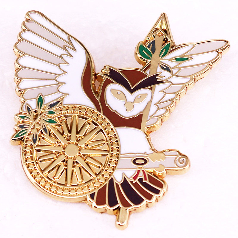 Greek goddess athena owl metal badge brooch: a fashionable take on ...