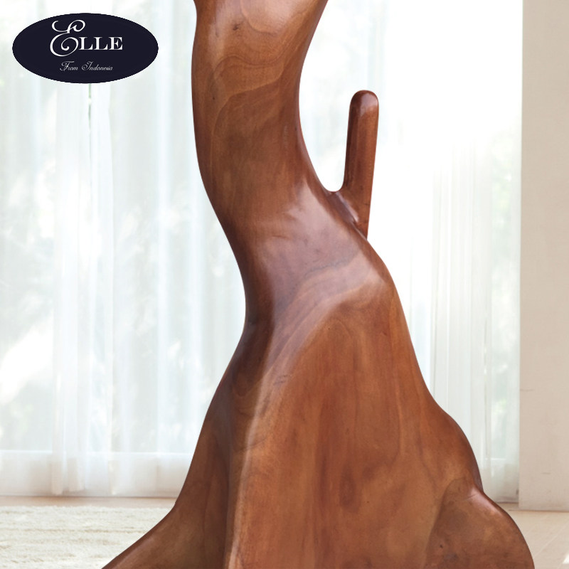 Ellie solid wood floor hanger Creative log coat rack handmade European ...