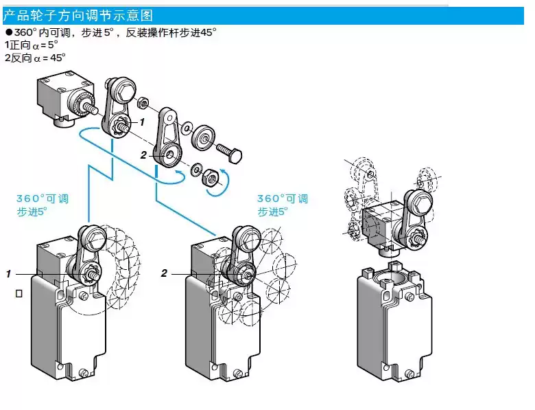 施耐德ZCK-J404行程开关 工业用限位开关 XCK-J系列电子零件