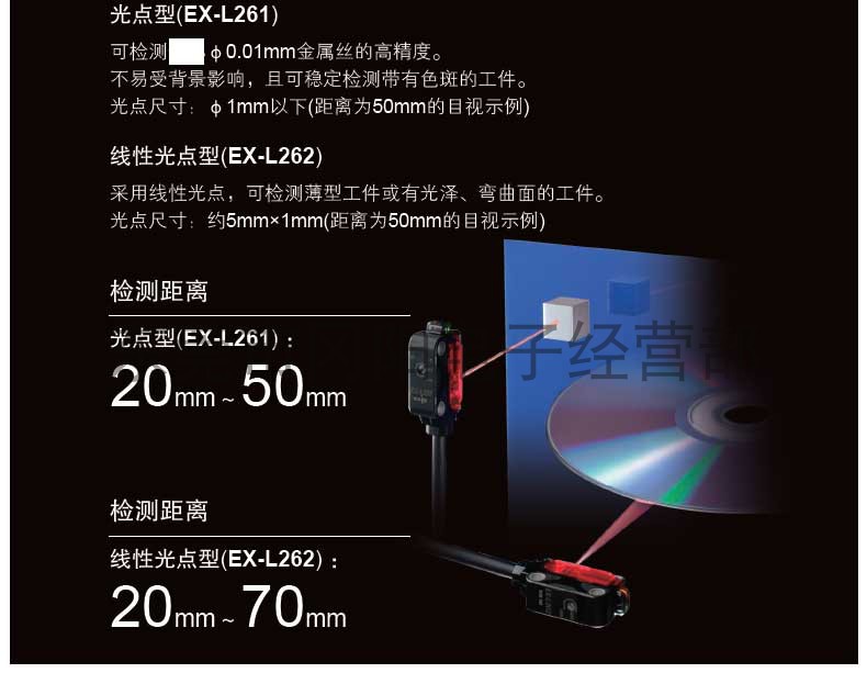 松下Panasonic全新激光光电传感器漫反射检测EX-L221 EX-L221-P-阿里巴巴