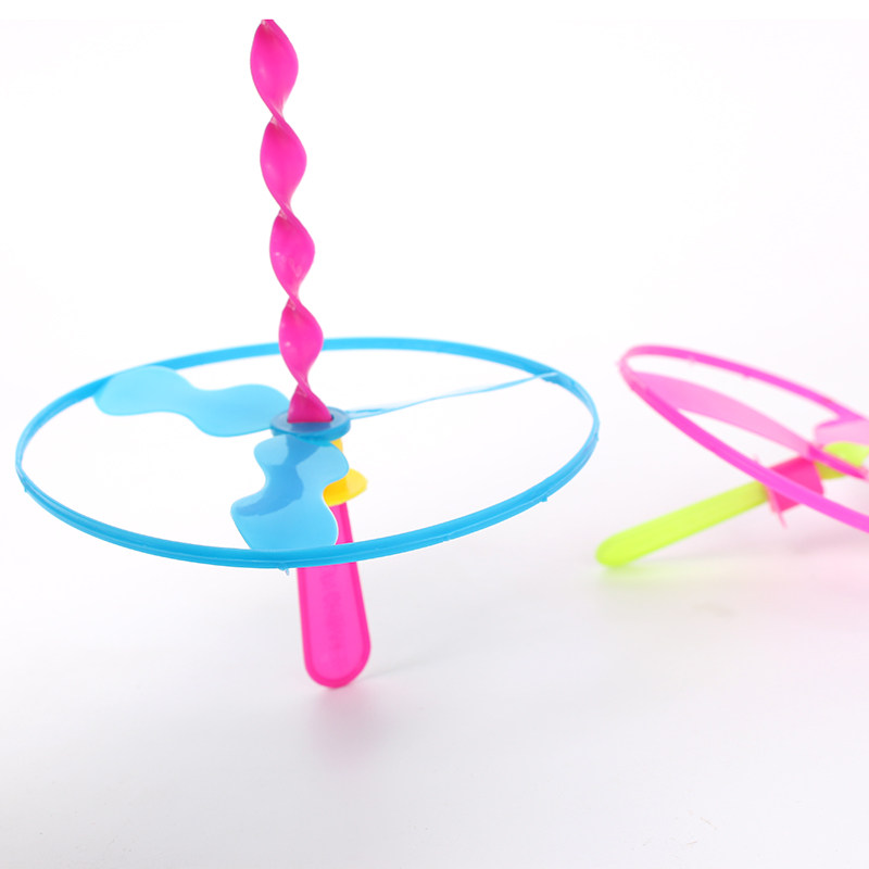 [USD 6.64] Rotating wheel hand pushing flying disc flying fairy plastic ...