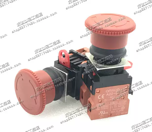 A22E-M-01/02/03/12/11/20 進口日本OMRON急停按鈕 現貨正品全新