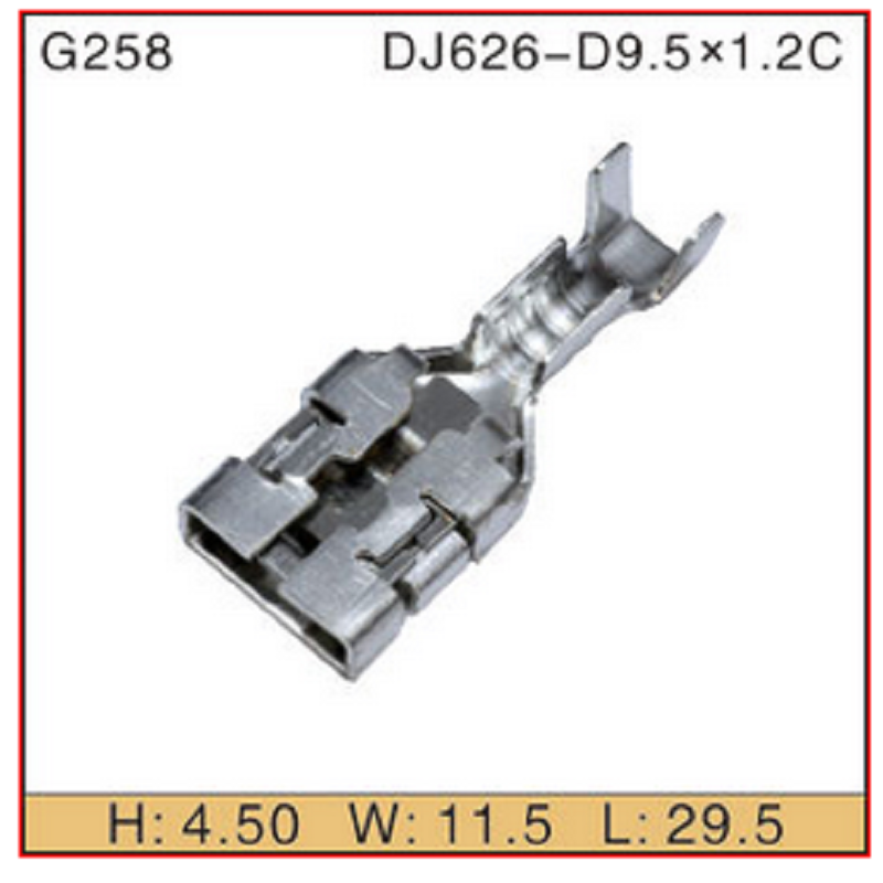 Connector terminal G258 DJ626-D9 5X1 2C 7116-3250 9 5 Spring Automotive ...