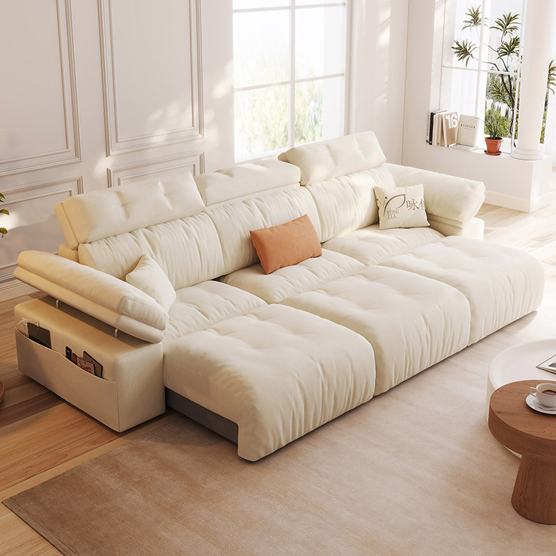 The government-subsidized cream-style electric sofa with telescopic ...