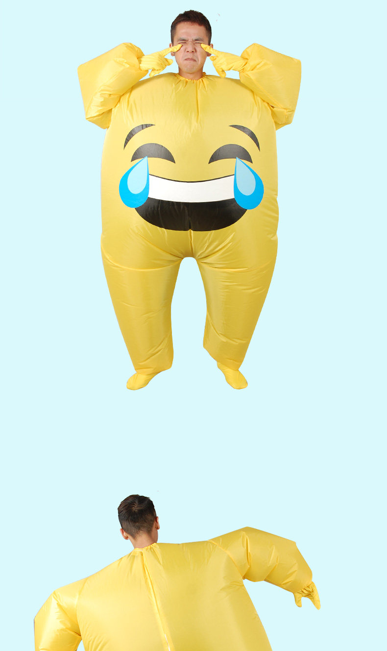Inflatable Face Emoji Costume For Adult Cosplay Clothing Funny Smile ...