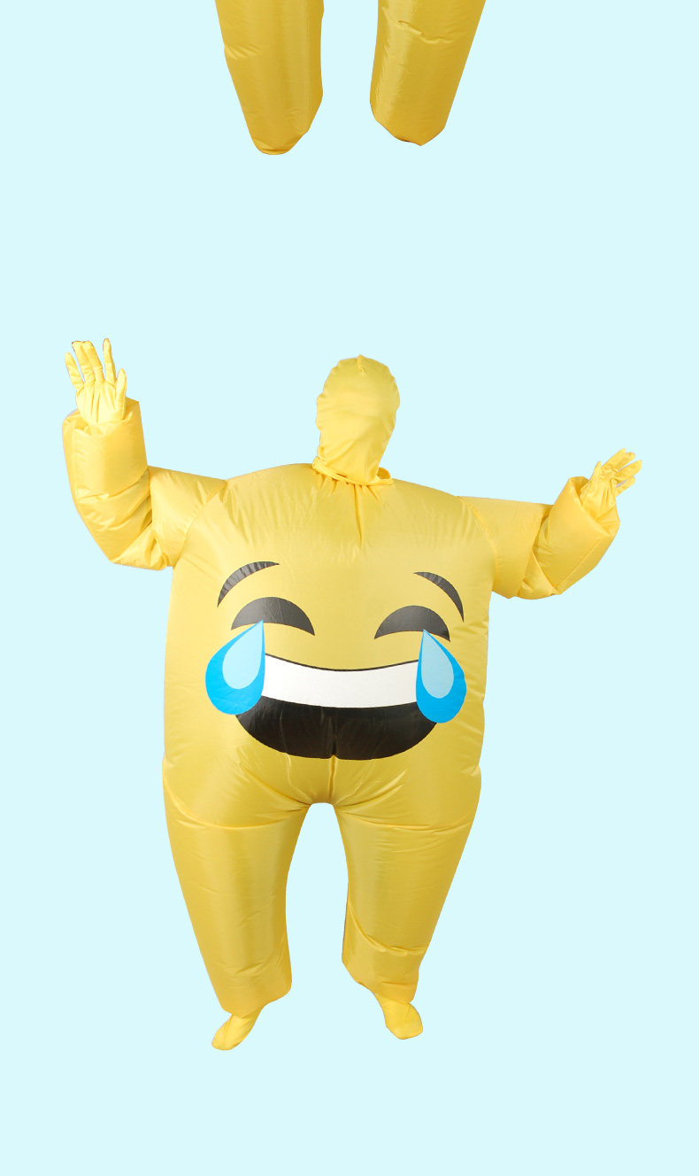 Inflatable Face Emoji Costume For Adult Cosplay Clothing Funny Smile ...