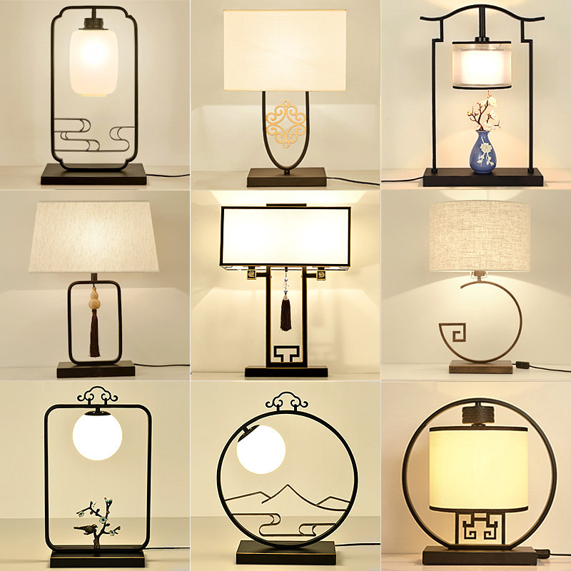 [USD 67.57] New Chinese desk lamp bedside lamp Zen-style Chinese style ...