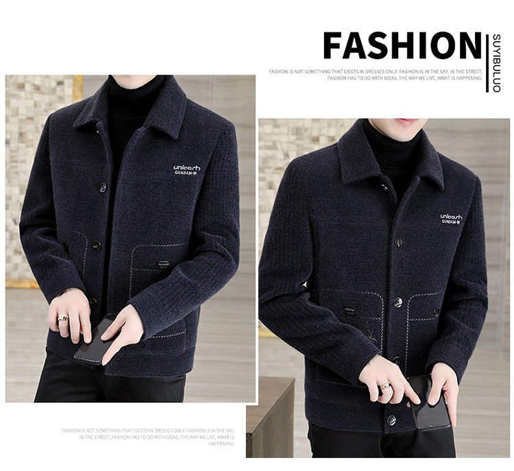 高品质秋冬金貂绒毛呢大衣休闲夹克加绒加厚棉服外套79906-P130_星座217XZ217217-79906 - 杭州女装网