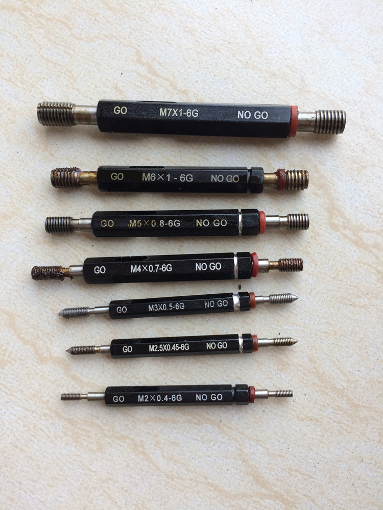 米制M2 M2.5 M2.6 M3 M4 M5到M12-6G精度螺紋塞規 公制內螺紋栓規