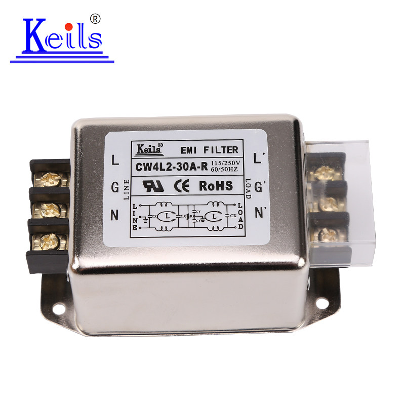 KEILS Power Filter 220V Single phase Bipolar Terminal Block AC Filter ...