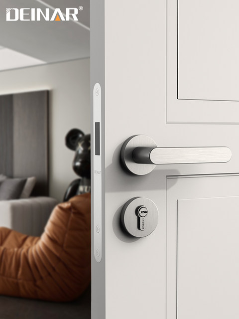 DEINAR Nordic Modern Simple Lock Indoor Bedroom Door Lock Room Silent ...