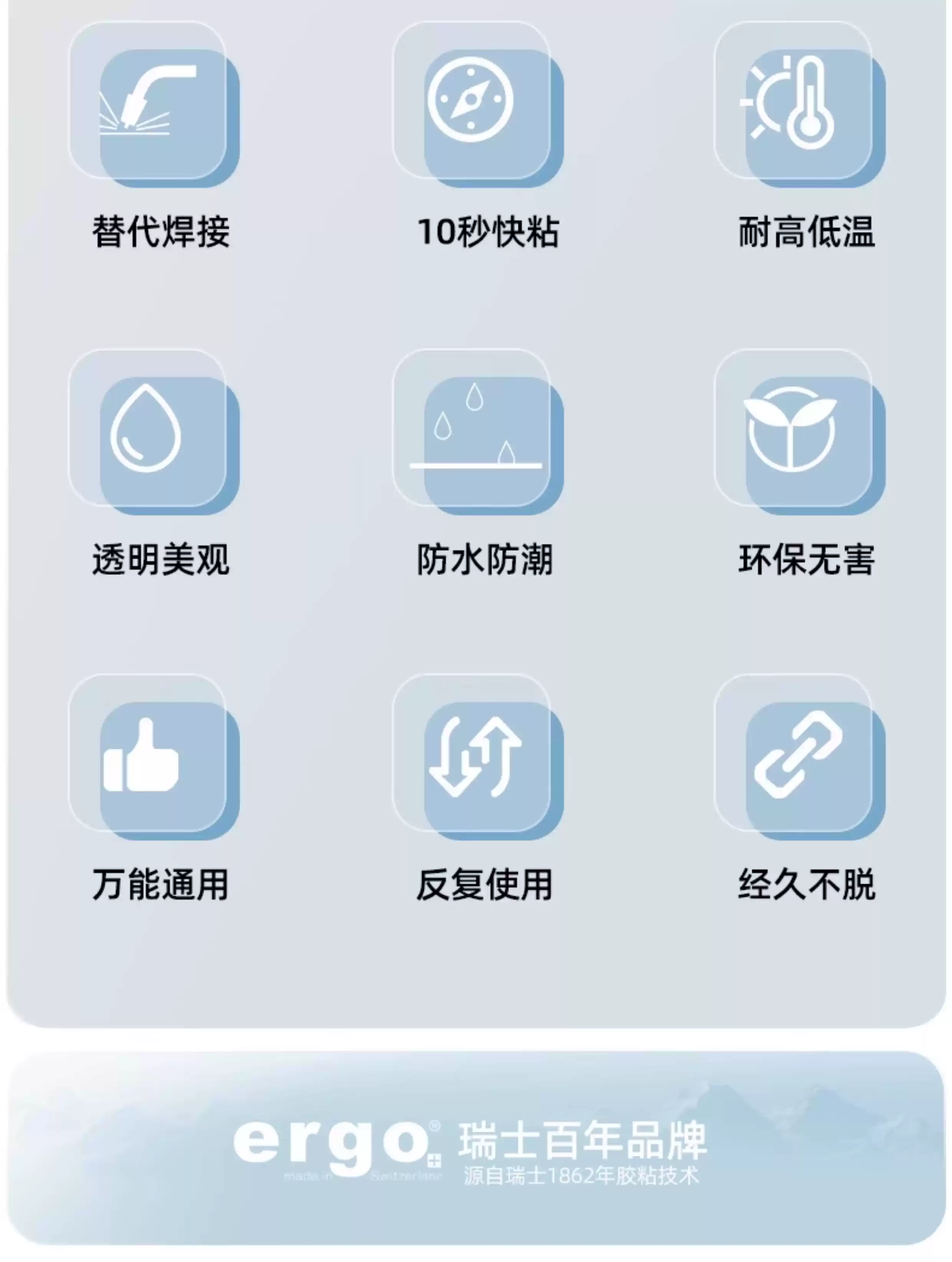 瑞士ergo.5210强力胶水 金属木头专用胶水 陶瓷玻璃黏著胶 高粘度透明快干胶