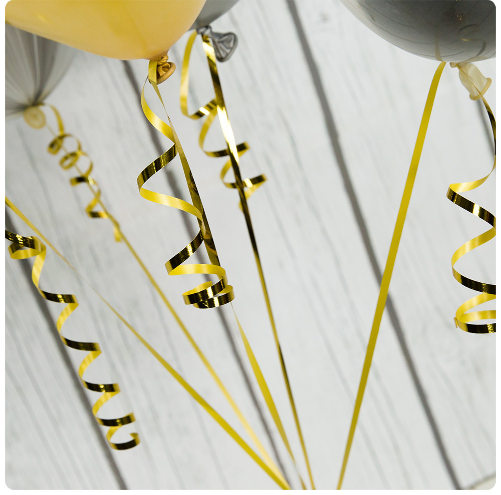 Small roll balloon ribbon balloon rope laser brushed tether tie with ...