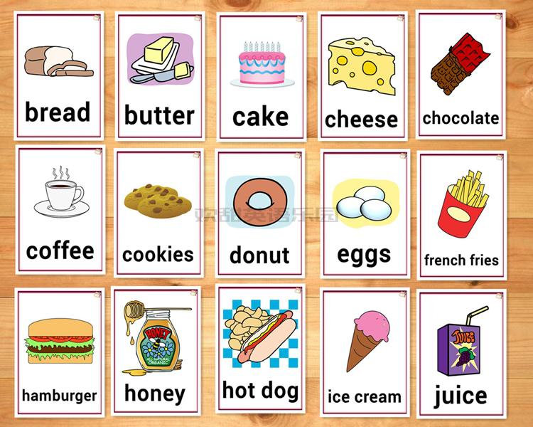 Food Word And Picture Cards Teacher Made