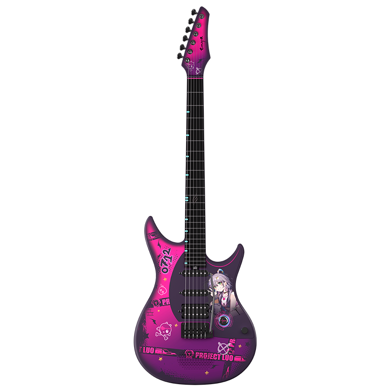 恩雅INSPIRE洛天依聯名款電吉他 碳纖維背側板22品智能音響