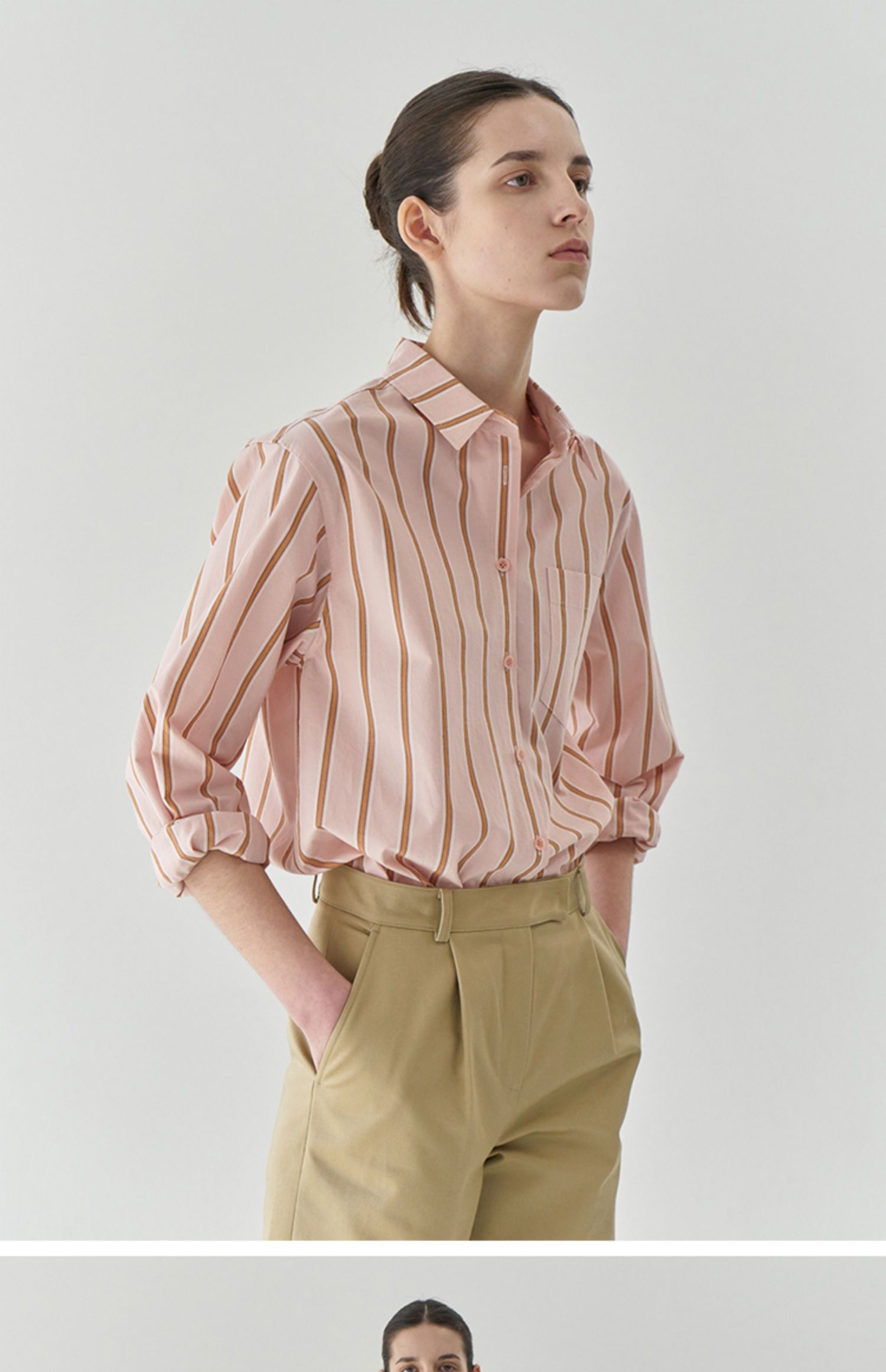 现货nothing written条纹衬衫女2024春夏款设计感LEROBE长袖衬衣-阿里巴巴