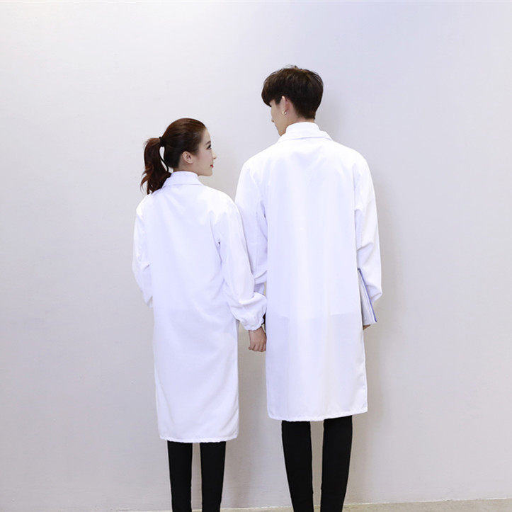 [USD 11.00] Experimental clothing White coat Long-sleeved male and ...