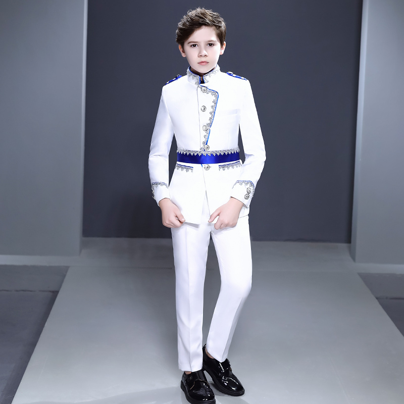 Boy's jazz dance sequin coats chorus host singer performance jacket ...